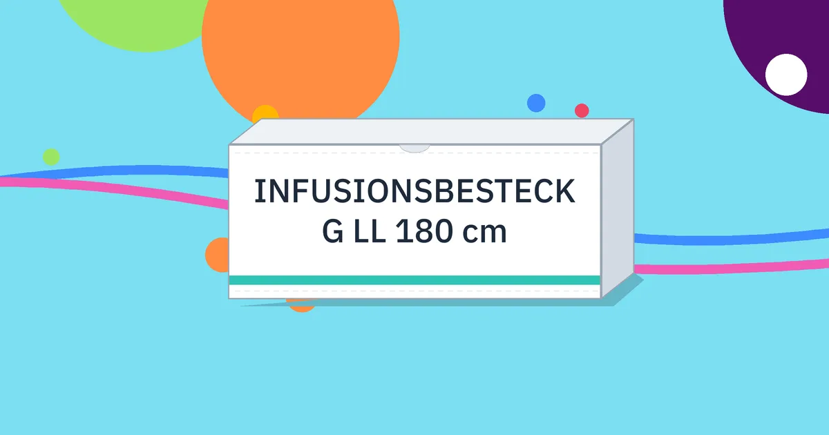 Symbolbild: Packung mit der Aufschrift INFUSIONSBESTECK G LL 180 cm (PZN 02761973) – Verfügbarkeit und Bezug in Apotheken in Frankfurt am Main