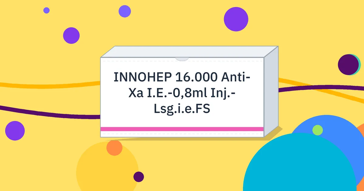Symbolbild: Packung mit der Aufschrift INNOHEP 16.000 Anti-Xa I.E.-0,8ml Inj.-Lsg.i.e.FS (PZN 16812295) – Verfügbarkeit und Bezug in Apotheken in Frankfurt am Main