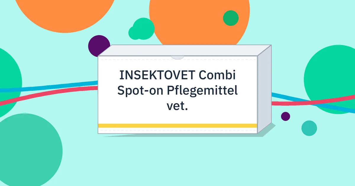Symbolbild: Packung mit der Aufschrift INSEKTOVET Combi Spot-on Pflegemittel vet. (PZN 16528045) – Verfügbarkeit und Bezug in Apotheken in Frankfurt am Main