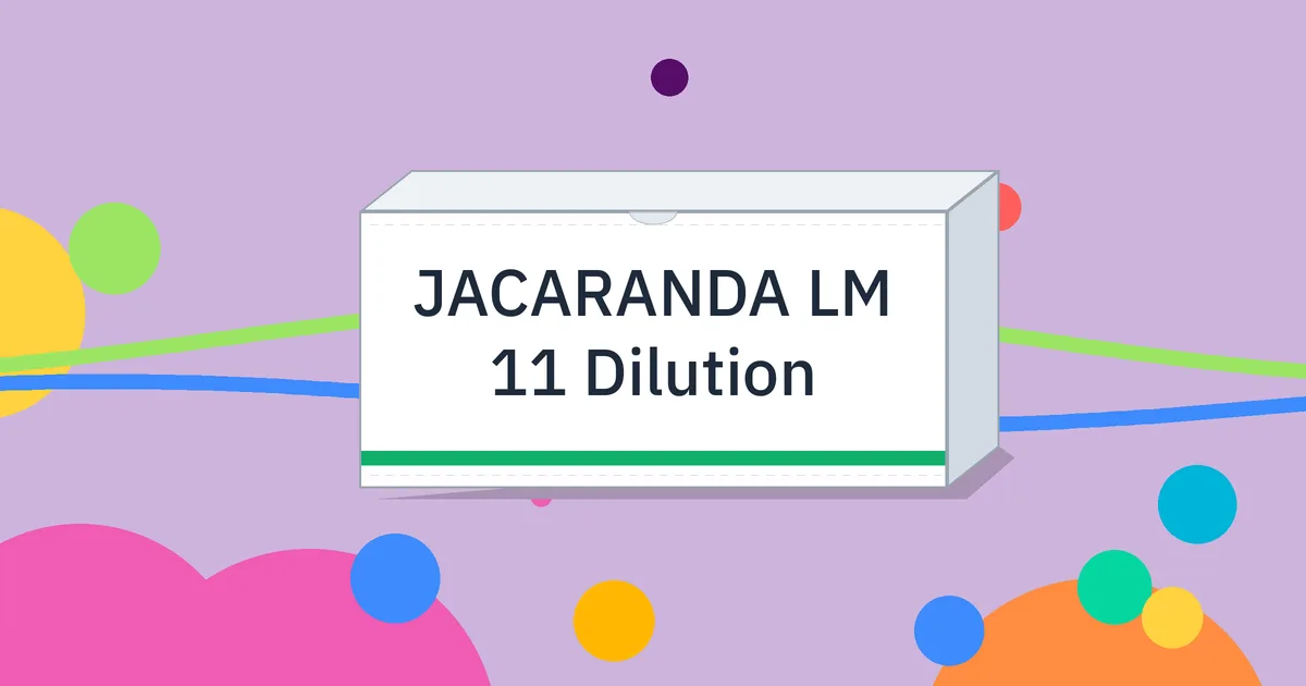 Symbolbild: Packung mit der Aufschrift JACARANDA LM 11 Dilution (PZN 13561378) – Verfügbarkeit und Bezug in Apotheken in Frankfurt am Main