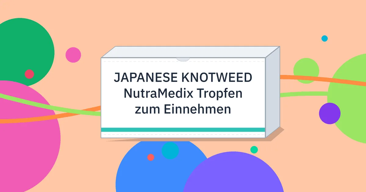 Symbolbild: Packung mit der Aufschrift JAPANESE KNOTWEED NutraMedix Tropfen zum Einnehmen (PZN 20779391) – Verfügbarkeit und Bezug in Apotheken in Frankfurt am Main