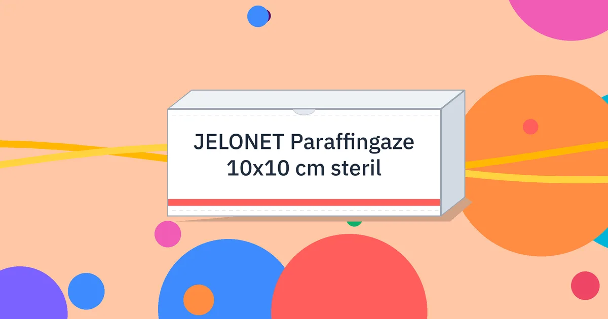 Symbolbild: Packung mit der Aufschrift JELONET Paraffingaze 10x10 cm steril (PZN 16013737) – Verfügbarkeit und Bezug in Apotheken in Frankfurt am Main