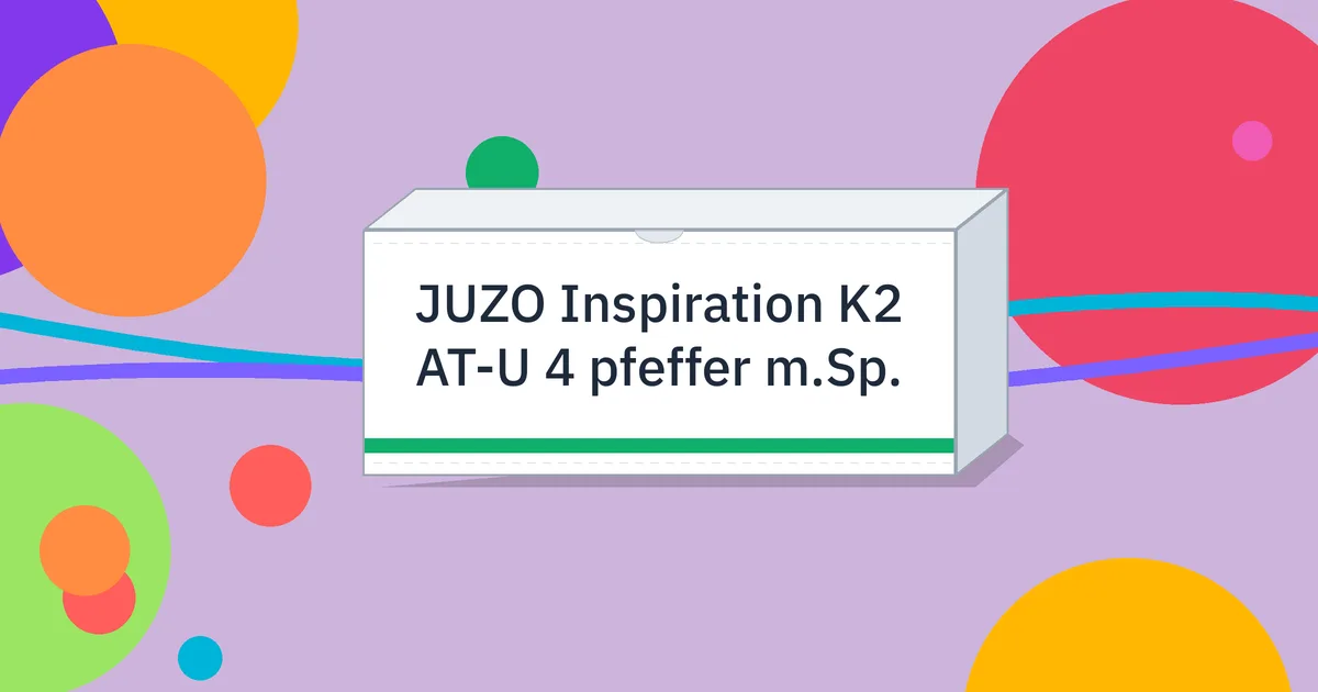 Symbolbild: Packung mit der Aufschrift JUZO Inspiration K2 AT-U 4 pfeffer m.Sp. (PZN 14928102) – Verfügbarkeit und Bezug in Apotheken in Frankfurt am Main