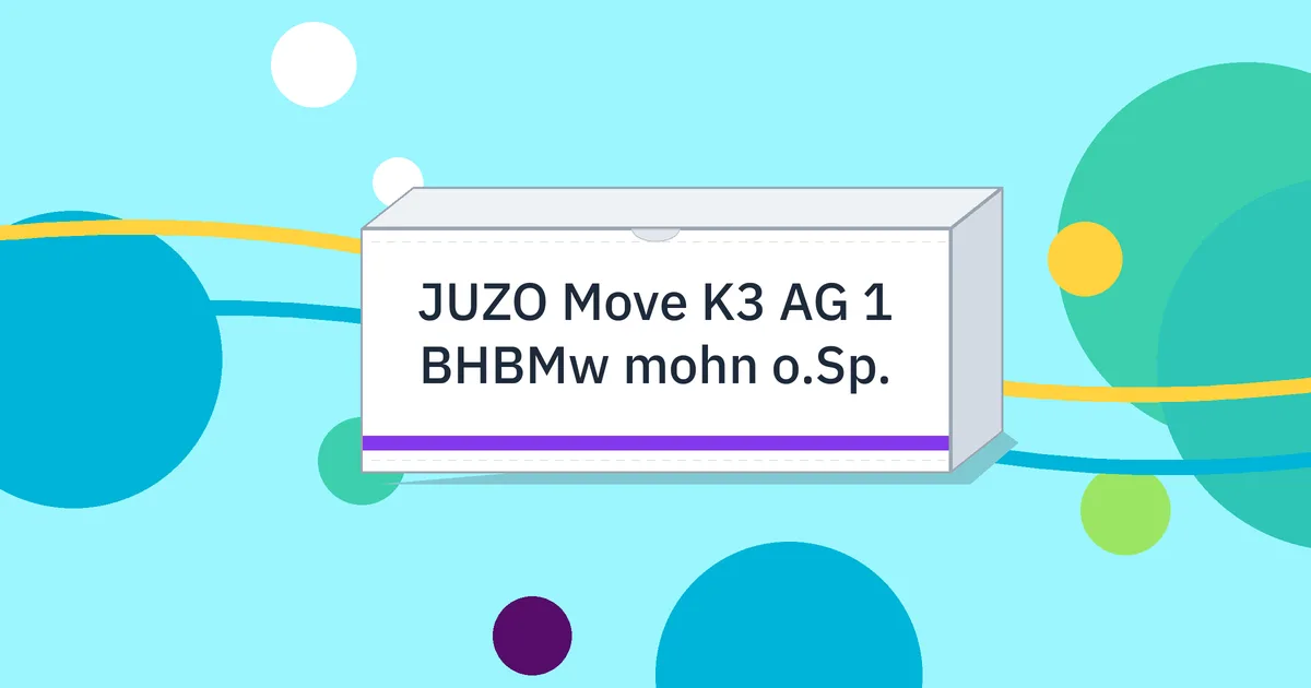 Symbolbild: Packung mit der Aufschrift JUZO Move K3 AG 1 BHBMw mohn o.Sp. (PZN 18590120) – Verfügbarkeit und Bezug in Apotheken in Frankfurt am Main
