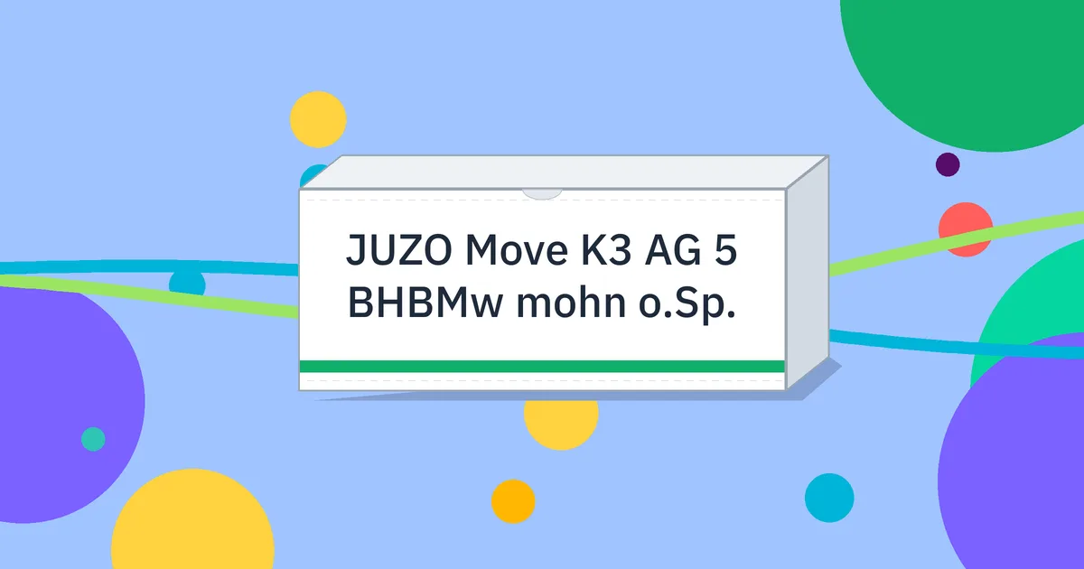Symbolbild: Packung mit der Aufschrift JUZO Move K3 AG 5 BHBMw mohn o.Sp. (PZN 18590189) – Verfügbarkeit und Bezug in Apotheken in Frankfurt am Main