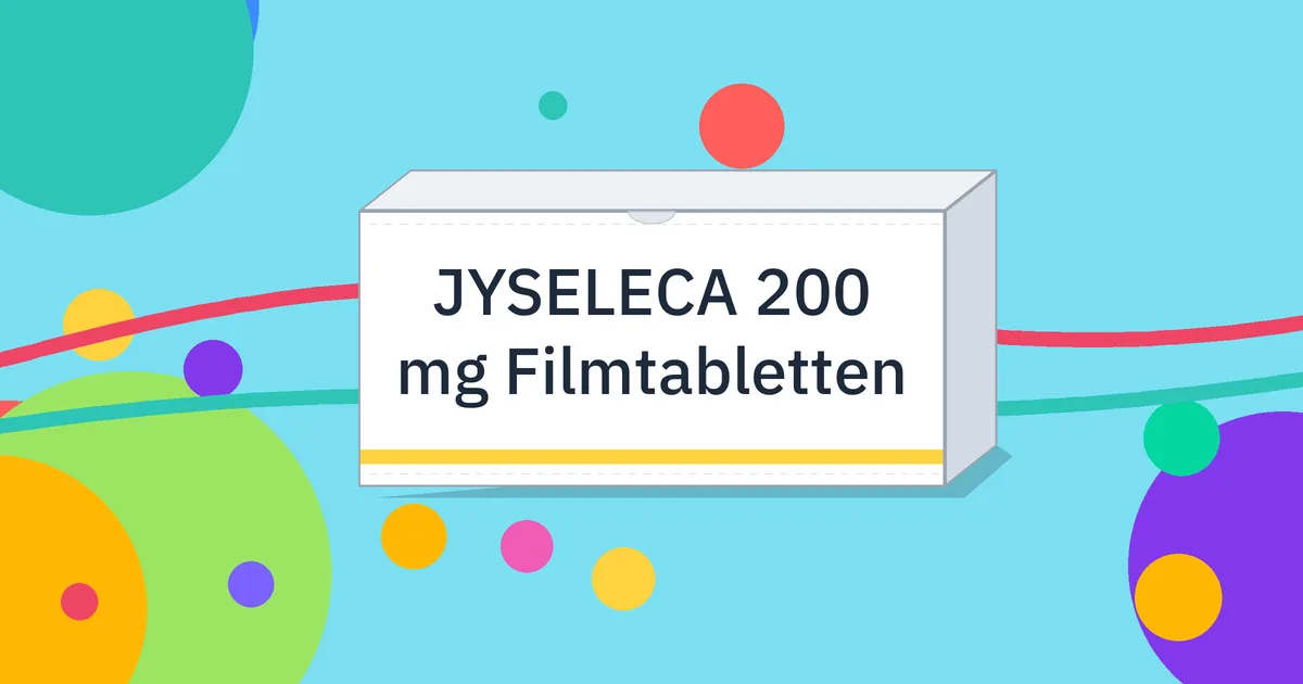 Symbolbild: Packung mit der Aufschrift JYSELECA 200 mg Filmtabletten (PZN 17411397) – Verfügbarkeit und Bezug in Apotheken in Frankfurt am Main