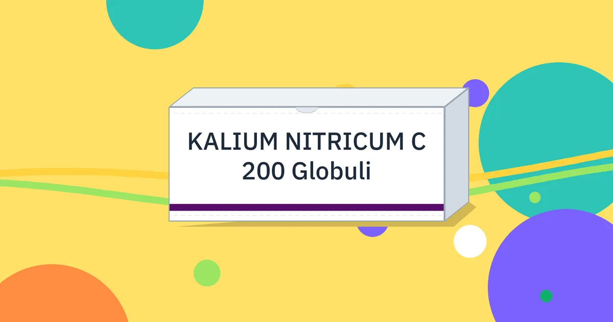 Symbolbild: Packung mit der Aufschrift KALIUM NITRICUM C 200 Globuli (PZN 16691839) – Verfügbarkeit und Bezug in Apotheken in Frankfurt am Main