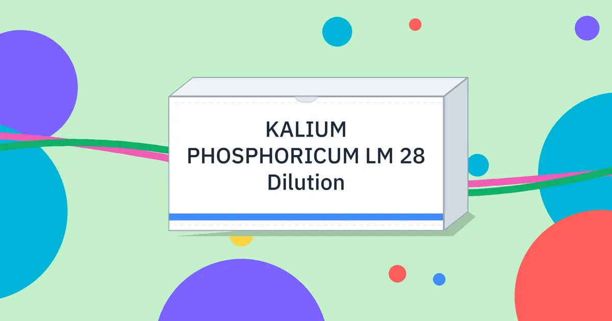 Symbolbild: Packung mit der Aufschrift KALIUM PHOSPHORICUM LM 28 Dilution (PZN 12924749) – Verfügbarkeit und Bezug in Apotheken in Frankfurt am Main