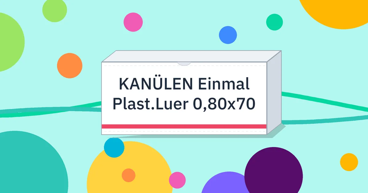 Symbolbild: Packung mit der Aufschrift KANÜLEN Einmal Plast.Luer 0,80x70 (PZN 02440306) – Verfügbarkeit und Bezug in Apotheken in Frankfurt am Main