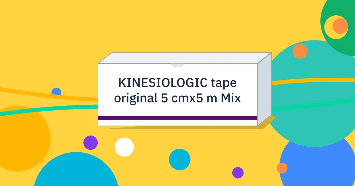 Symbolbild: Packung mit der Aufschrift KINESIOLOGIC tape original 5 cmx5 m Mix (PZN 07686331) – Verfügbarkeit und Bezug in Apotheken in Frankfurt am Main
