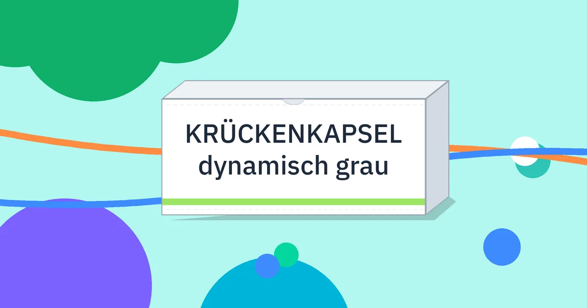 Symbolbild: Packung mit der Aufschrift KRÜCKENKAPSEL dynamisch grau (PZN 10075128) – Verfügbarkeit und Bezug in Apotheken in Frankfurt am Main
