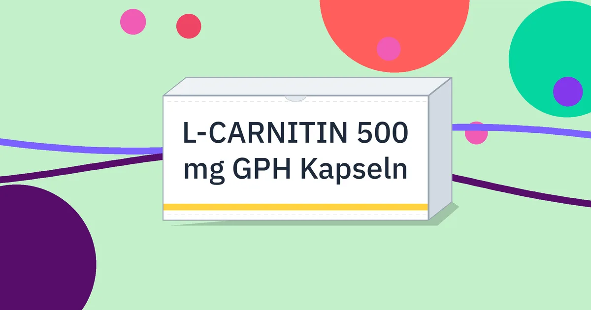 Symbolbild: Packung mit der Aufschrift L-CARNITIN 500 mg GPH Kapseln (PZN 07352558) – Verfügbarkeit und Bezug in Apotheken in Frankfurt am Main