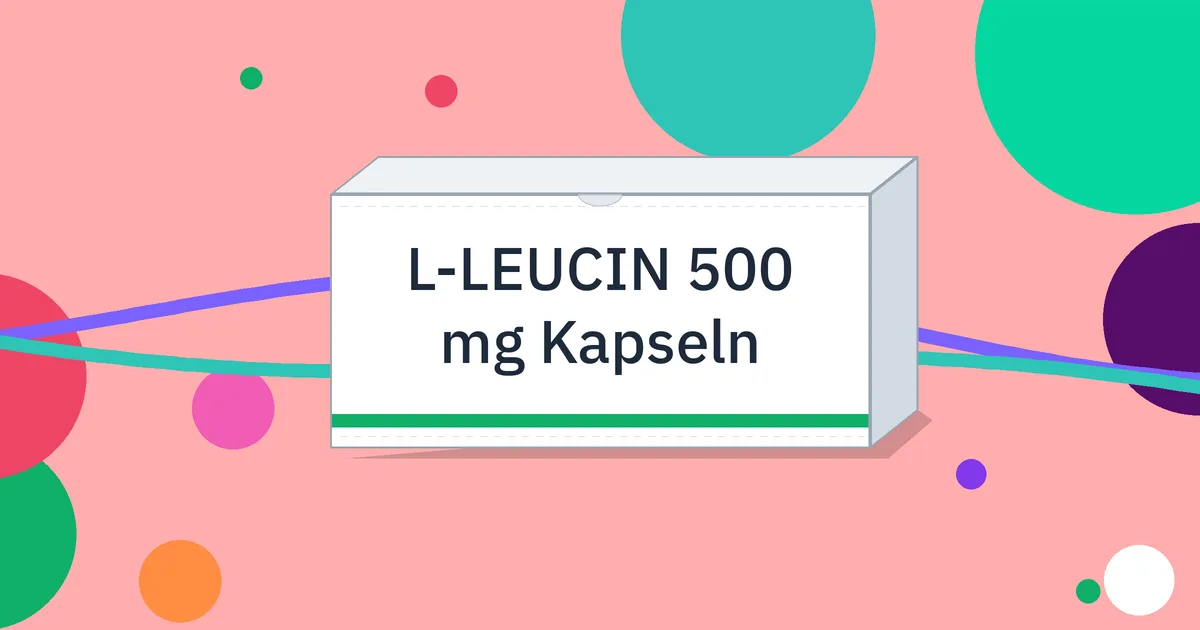 Symbolbild: Packung mit der Aufschrift L-LEUCIN 500 mg Kapseln (PZN 01290589) – Verfügbarkeit und Bezug in Apotheken in Frankfurt am Main
