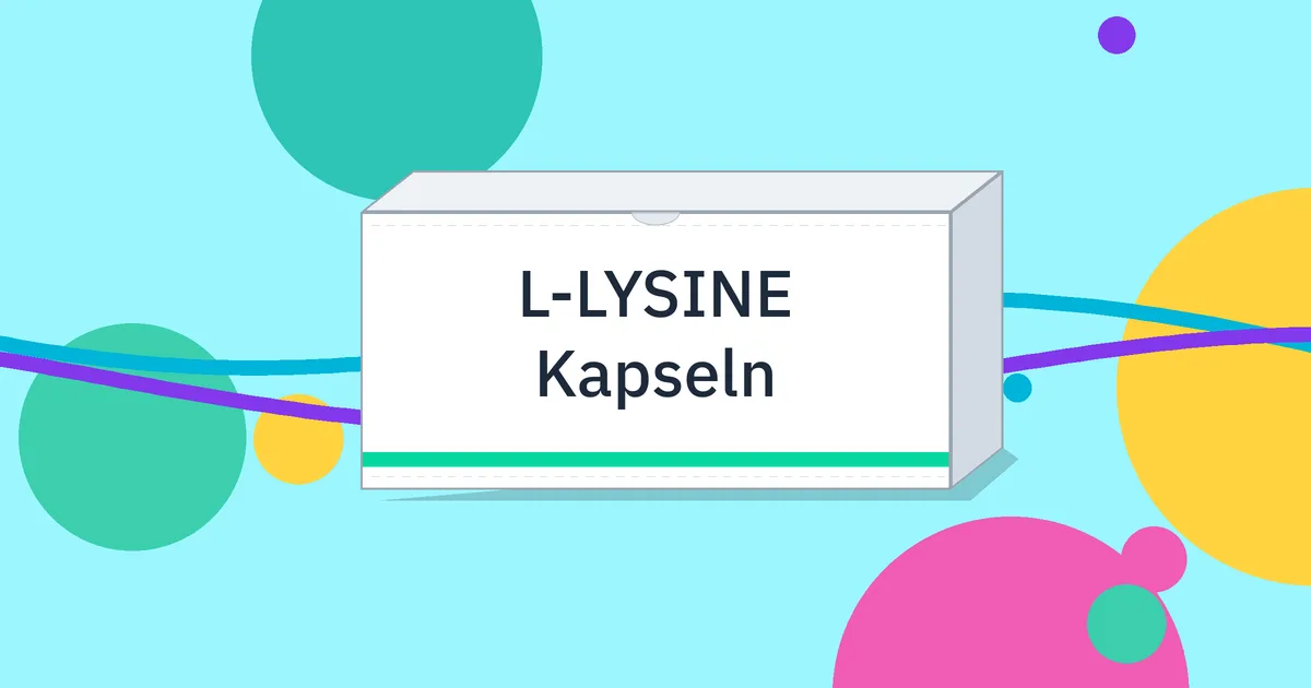 Symbolbild: Packung mit der Aufschrift L-LYSINE Kapseln (PZN 14293810) – Verfügbarkeit und Bezug in Apotheken in Frankfurt am Main