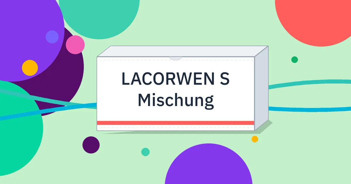 Symbolbild: Packung mit der Aufschrift LACORWEN S Mischung (PZN 01551400) – Verfügbarkeit und Bezug in Apotheken in Frankfurt am Main
