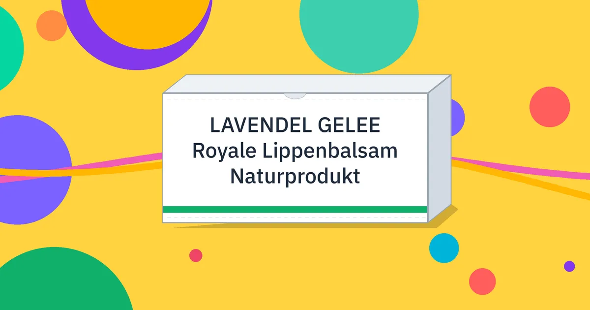 Symbolbild: Packung mit der Aufschrift LAVENDEL GELEE Royale Lippenbalsam Naturprodukt (PZN 13877555) – Verfügbarkeit und Bezug in Apotheken in Frankfurt am Main