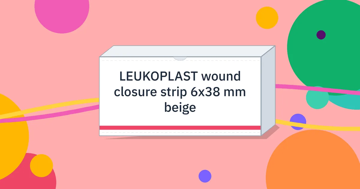 Symbolbild: Packung mit der Aufschrift LEUKOPLAST wound closure strip 6x38 mm beige (PZN 18729693) – Verfügbarkeit und Bezug in Apotheken in Frankfurt am Main
