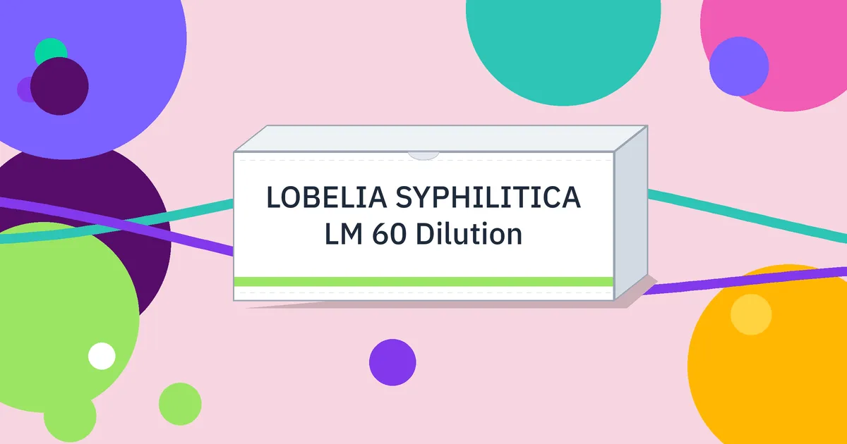 Symbolbild: Packung mit der Aufschrift LOBELIA SYPHILITICA LM 60 Dilution (PZN 13535033) – Verfügbarkeit und Bezug in Apotheken in Frankfurt am Main