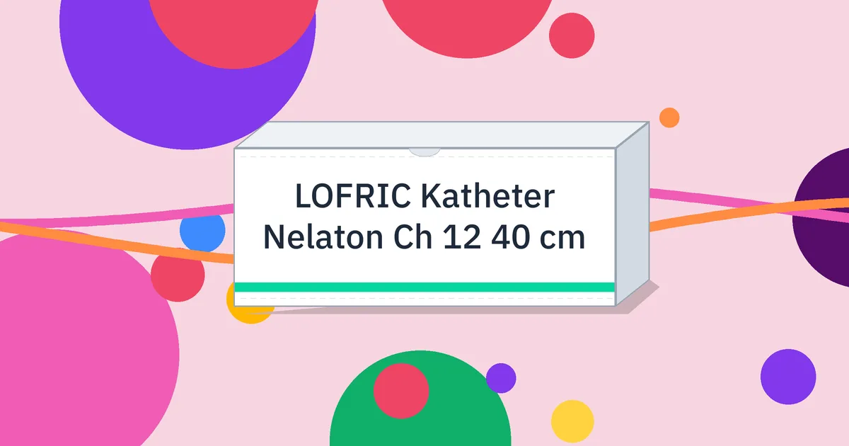 Symbolbild: Packung mit der Aufschrift LOFRIC Katheter Nelaton Ch 12 40 cm (PZN 16671647) – Verfügbarkeit und Bezug in Apotheken in Frankfurt am Main