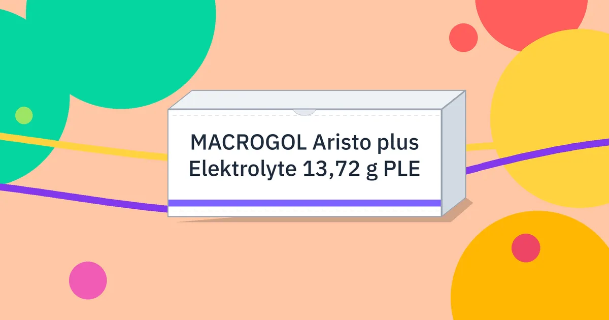 Symbolbild: Packung mit der Aufschrift MACROGOL Aristo plus Elektrolyte 13,72 g PLE (PZN 18858545) – Verfügbarkeit und Bezug in Apotheken in Frankfurt am Main