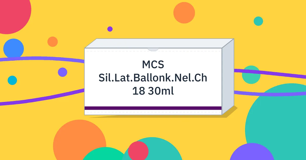 Symbolbild: Packung mit der Aufschrift MCS Sil.Lat.Ballonk.Nel.Ch 18 30ml (PZN 04797573) – Verfügbarkeit und Bezug in Apotheken in Frankfurt am Main