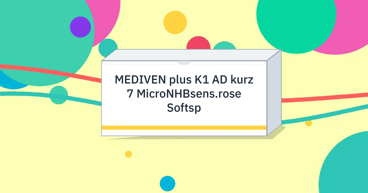 Symbolbild: Packung mit der Aufschrift MEDIVEN plus K1 AD kurz 7 MicroNHBsens.rose Softsp (PZN 15906829) – Verfügbarkeit und Bezug in Apotheken in Frankfurt am Main