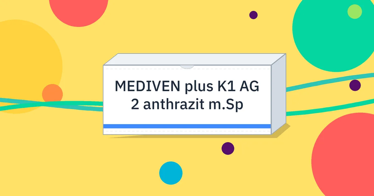 Symbolbild: Packung mit der Aufschrift MEDIVEN plus K1 AG 2 anthrazit m.Sp (PZN 15055691) – Verfügbarkeit und Bezug in Apotheken in Frankfurt am Main