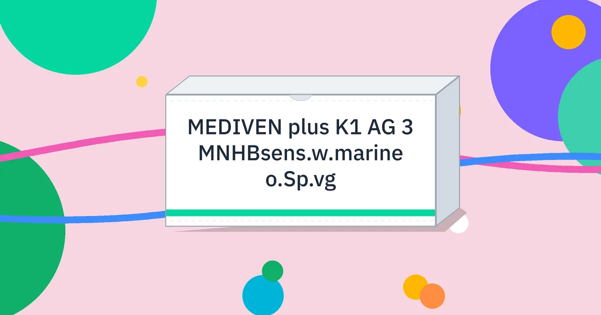 Symbolbild: Packung mit der Aufschrift MEDIVEN plus K1 AG 3 MNHBsens.w.marine o.Sp.vg (PZN 15919157) – Verfügbarkeit und Bezug in Apotheken in Frankfurt am Main