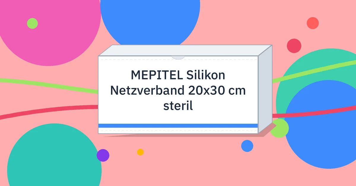 Symbolbild: Packung mit der Aufschrift MEPITEL Silikon Netzverband 20x30 cm steril (PZN 11152411) – Verfügbarkeit und Bezug in Apotheken in Frankfurt am Main