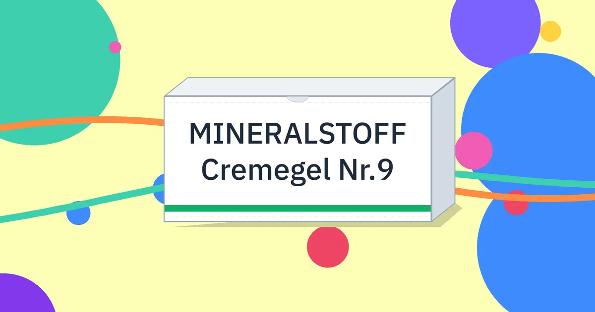 Symbolbild: Packung mit der Aufschrift MINERALSTOFF Cremegel Nr.9 (PZN 02733540) – Verfügbarkeit und Bezug in Apotheken in Frankfurt am Main