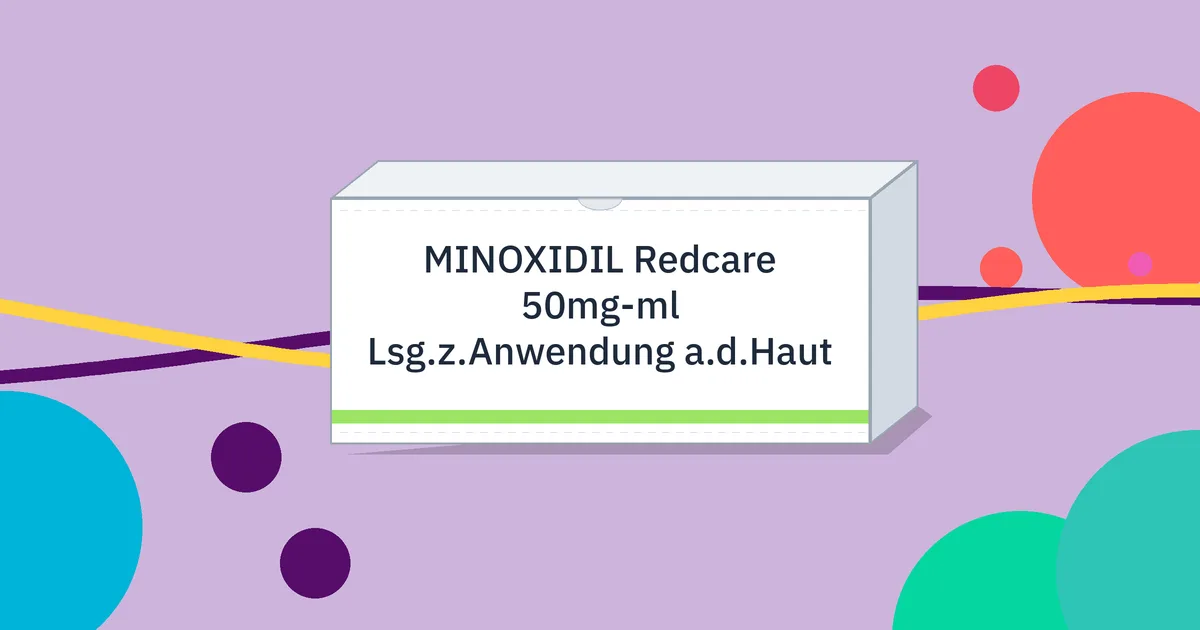 Symbolbild: Packung mit der Aufschrift MINOXIDIL Redcare 50mg-ml Lsg.z.Anwendung a.d.Haut (PZN 19885260) – Verfügbarkeit und Bezug in Apotheken in Frankfurt am Main