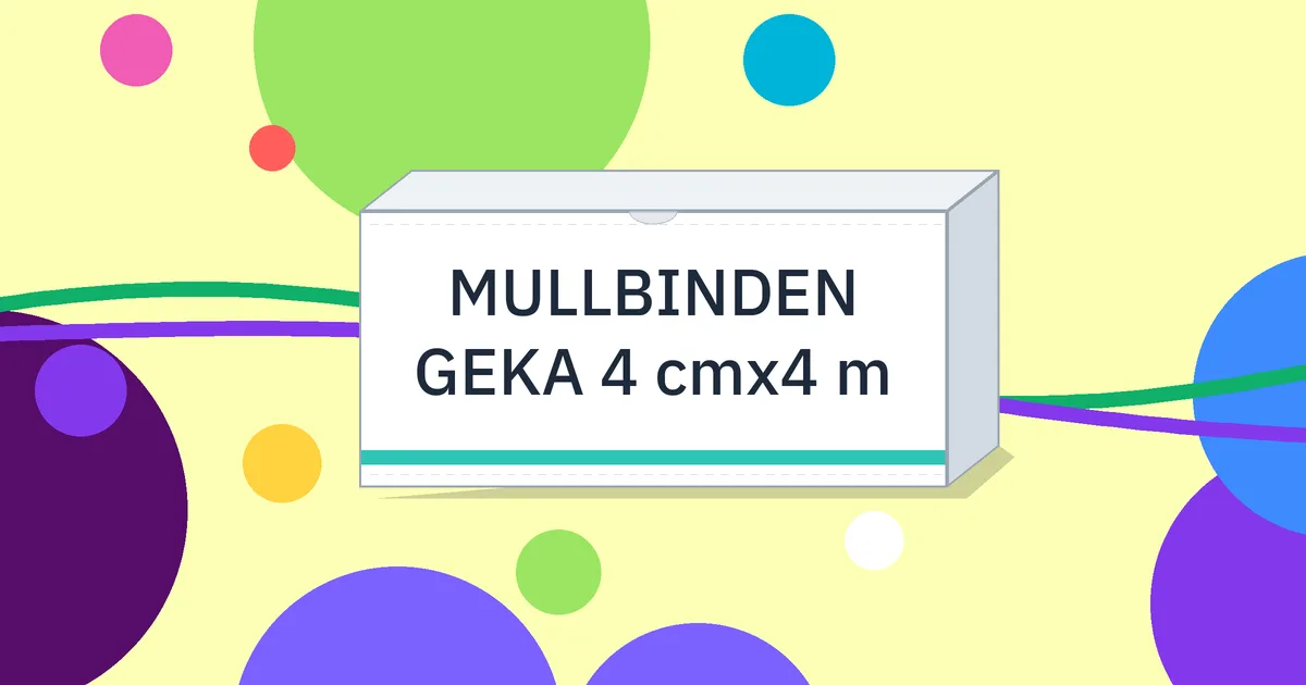 Symbolbild: Packung mit der Aufschrift MULLBINDEN GEKA 4 cmx4 m (PZN 01568501) – Verfügbarkeit und Bezug in Apotheken in Frankfurt am Main