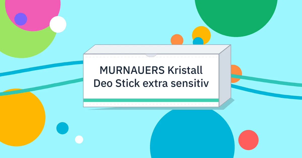 Symbolbild: Packung mit der Aufschrift MURNAUERS Kristall Deo Stick extra sensitiv (PZN 01538523) – Verfügbarkeit und Bezug in Apotheken in Frankfurt am Main