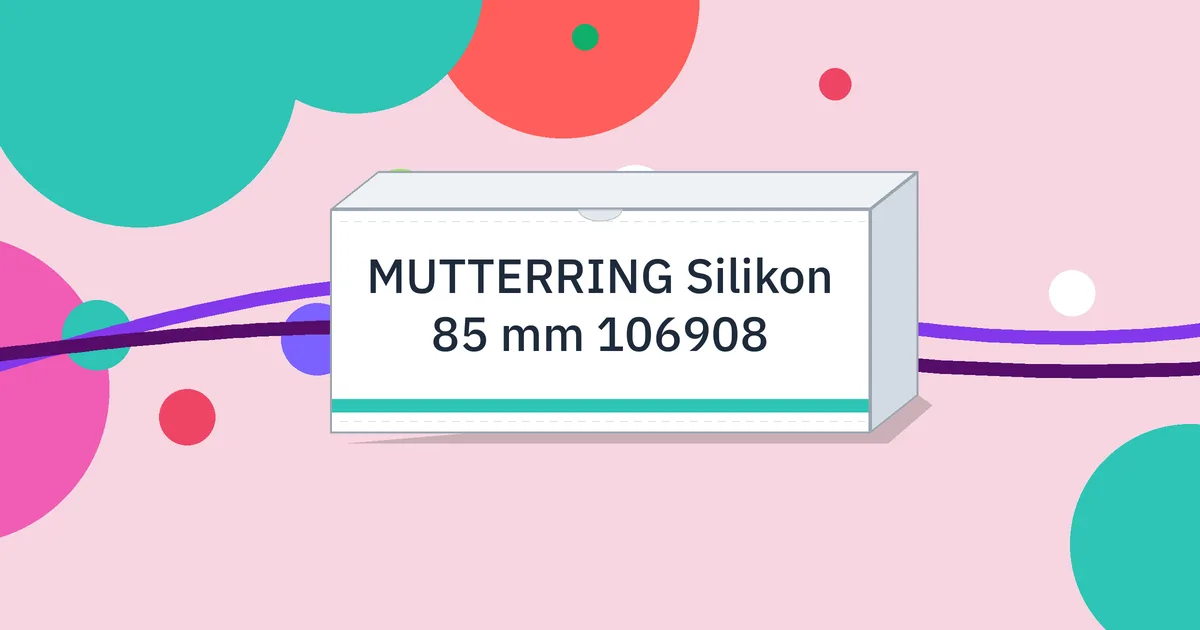 Symbolbild: Packung mit der Aufschrift MUTTERRING Silikon 85 mm 106908 (PZN 04641977) – Verfügbarkeit und Bezug in Apotheken in Frankfurt am Main