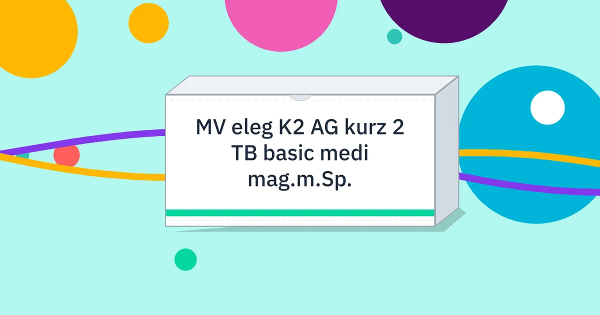 Symbolbild: Packung mit der Aufschrift MV eleg K2 AG kurz 2 TB basic medi mag.m.Sp. (PZN 14638858) – Verfügbarkeit und Bezug in Apotheken in Frankfurt am Main