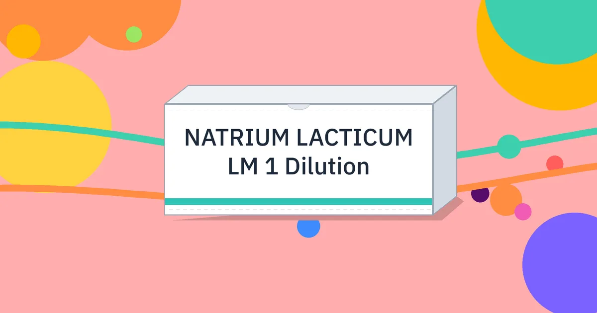Symbolbild: Packung mit der Aufschrift NATRIUM LACTICUM LM 1 Dilution (PZN 12964660) – Verfügbarkeit und Bezug in Apotheken in Frankfurt am Main