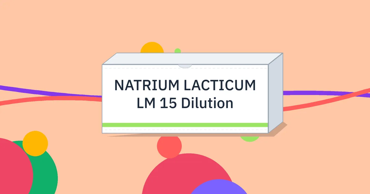 Symbolbild: Packung mit der Aufschrift NATRIUM LACTICUM LM 15 Dilution (PZN 12964861) – Verfügbarkeit und Bezug in Apotheken in Frankfurt am Main