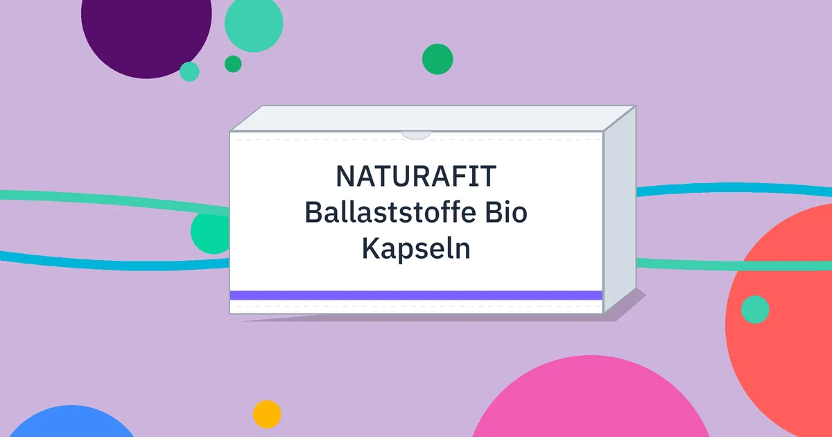 Symbolbild: Packung mit der Aufschrift NATURAFIT Ballaststoffe Bio Kapseln (PZN 18501263) – Verfügbarkeit und Bezug in Apotheken in Frankfurt am Main