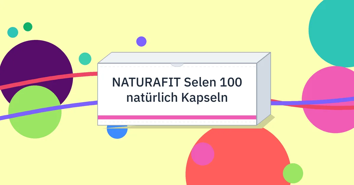 Symbolbild: Packung mit der Aufschrift NATURAFIT Selen 100 natürlich Kapseln (PZN 02909298) – Verfügbarkeit und Bezug in Apotheken in Frankfurt am Main