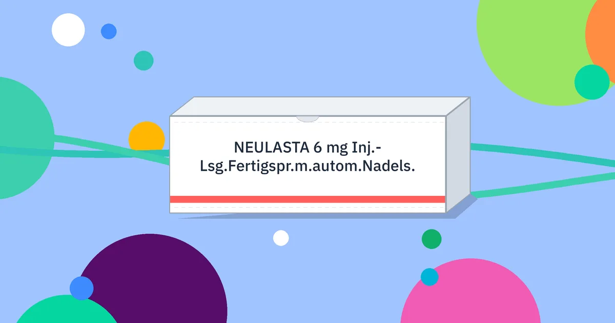 Symbolbild: Packung mit der Aufschrift NEULASTA 6 mg Inj.-Lsg.Fertigspr.m.autom.Nadels. (PZN 07509244) – Verfügbarkeit und Bezug in Apotheken in Frankfurt am Main