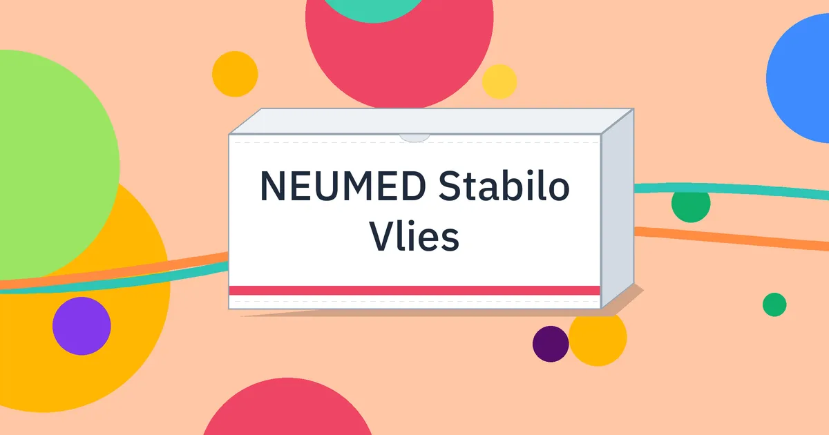 Symbolbild: Packung mit der Aufschrift NEUMED Stabilo Vlies (PZN 01917114) – Verfügbarkeit und Bezug in Apotheken in Frankfurt am Main