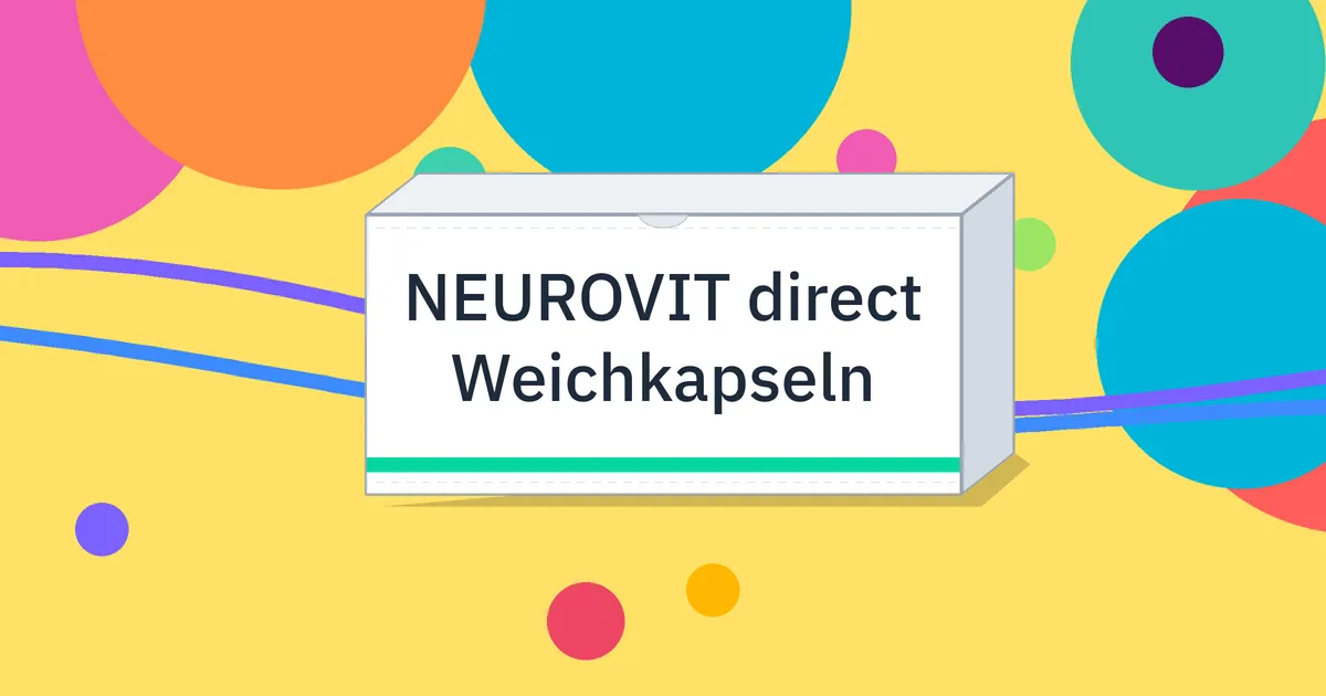 Symbolbild: Packung mit der Aufschrift NEUROVIT direct Weichkapseln (PZN 20061392) – Verfügbarkeit und Bezug in Apotheken in Frankfurt am Main