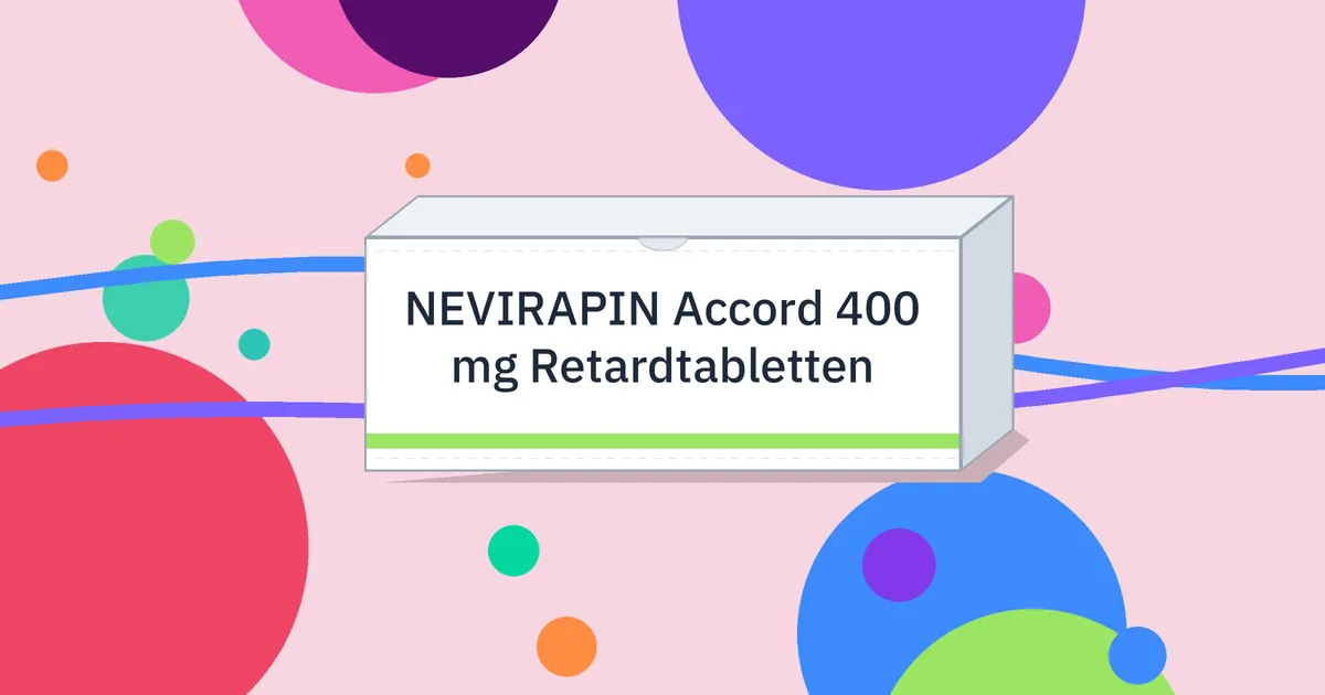 Symbolbild: Packung mit der Aufschrift NEVIRAPIN Accord 400 mg Retardtabletten (PZN 17885474) – Verfügbarkeit und Bezug in Apotheken in Frankfurt am Main