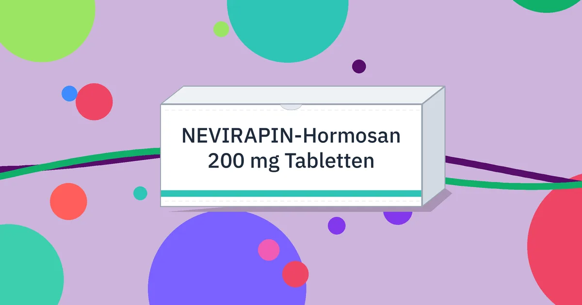 Symbolbild: Packung mit der Aufschrift NEVIRAPIN-Hormosan 200 mg Tabletten (PZN 03068406) – Verfügbarkeit und Bezug in Apotheken in Frankfurt am Main