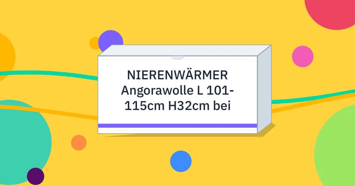 Symbolbild: Packung mit der Aufschrift NIERENWÄRMER Angorawolle L 101-115cm H32cm bei (PZN 19502810) – Verfügbarkeit und Bezug in Apotheken in Frankfurt am Main