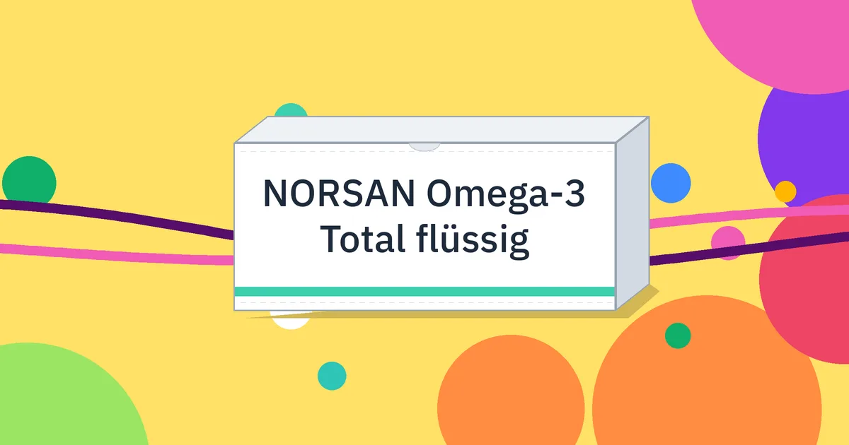 Symbolbild: Packung mit der Aufschrift NORSAN Omega-3 Total flüssig (PZN 13476520) – Verfügbarkeit und Bezug in Apotheken in Frankfurt am Main