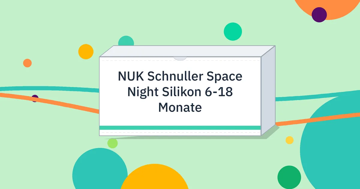 Symbolbild: Packung mit der Aufschrift NUK Schnuller Space Night Silikon 6-18 Monate (PZN 16597773) – Verfügbarkeit und Bezug in Apotheken in Frankfurt am Main