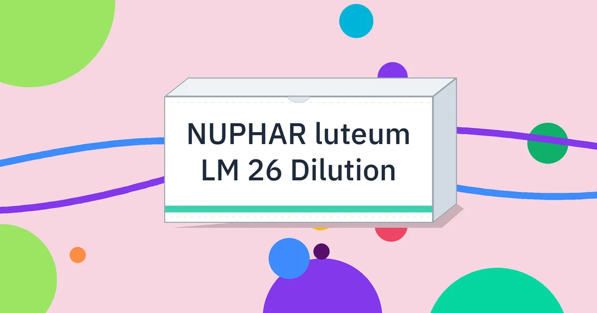 Symbolbild: Packung mit der Aufschrift NUPHAR luteum LM 26 Dilution (PZN 13620661) – Verfügbarkeit und Bezug in Apotheken in Frankfurt am Main