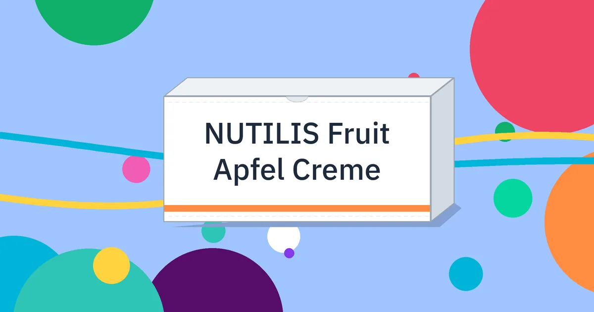 Symbolbild: Packung mit der Aufschrift NUTILIS Fruit Apfel Creme (PZN 18657309) – Verfügbarkeit und Bezug in Apotheken in Frankfurt am Main
