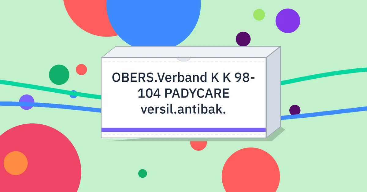 Symbolbild: Packung mit der Aufschrift OBERS.Verband K K 98-104 PADYCARE versil.antibak. (PZN 10938552) – Verfügbarkeit und Bezug in Apotheken in Frankfurt am Main